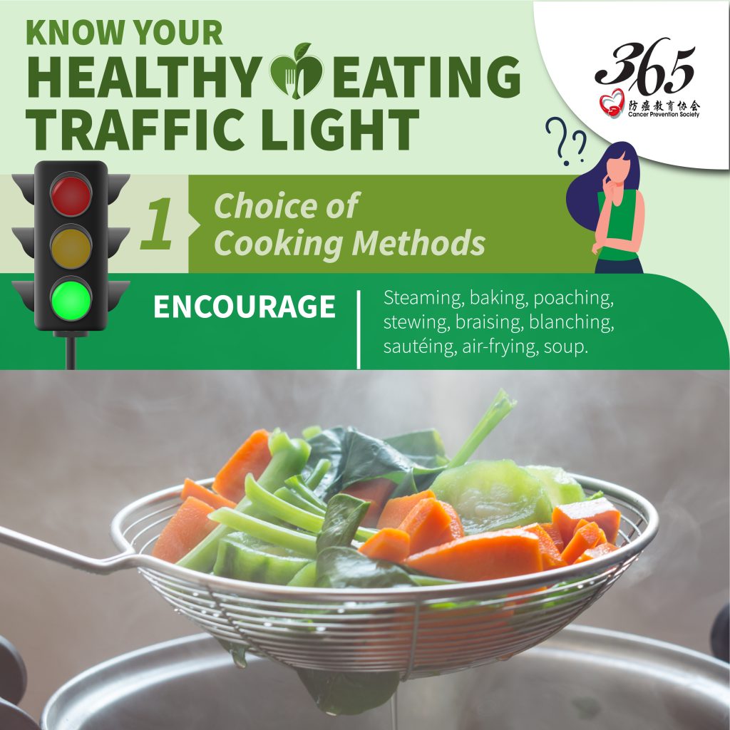 Know Your Healthy Eating Traffic Light - Choice of Cooking Methods ...